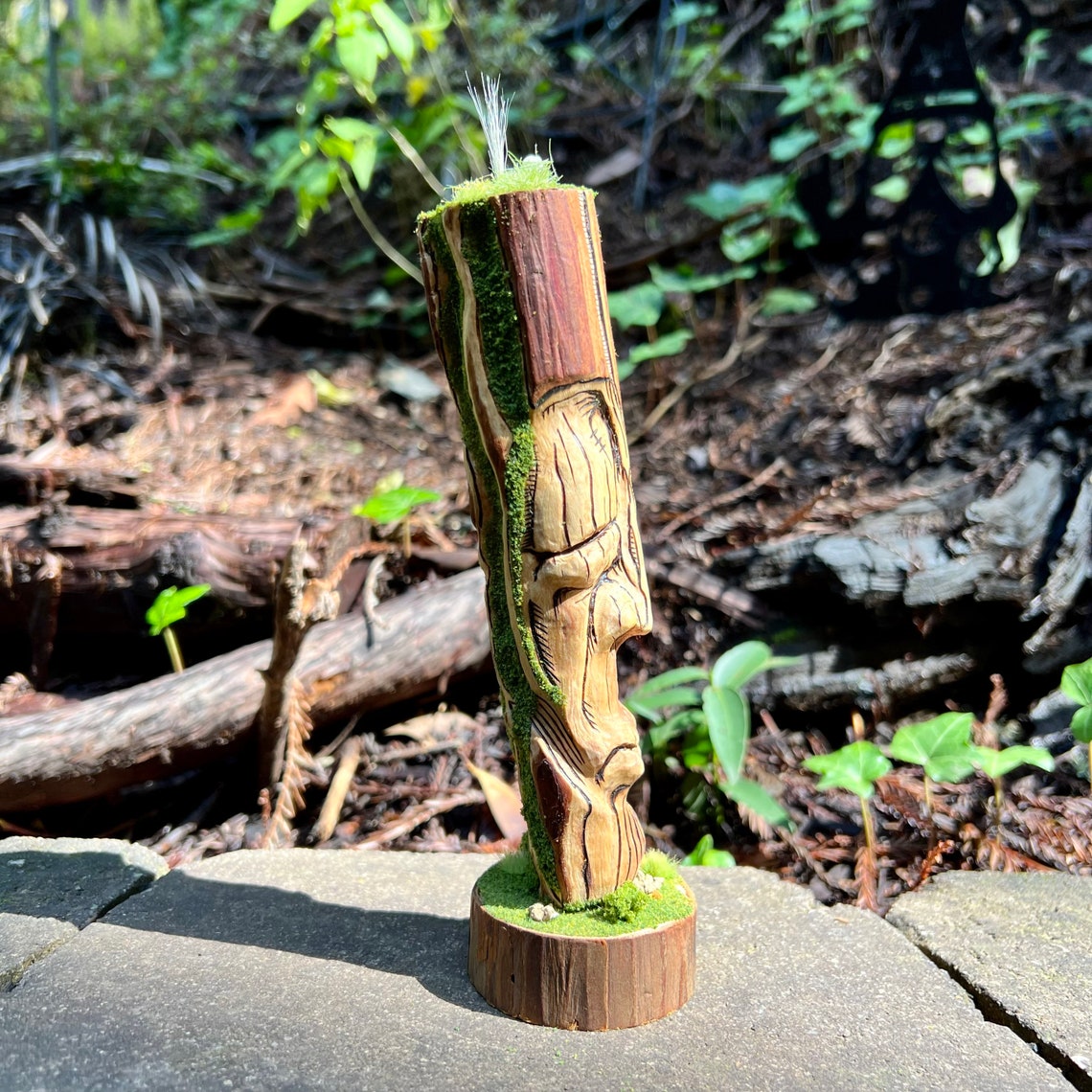 Shemprosius Whittledown Tree Spirit Wood Carving Pyrography - Etsy