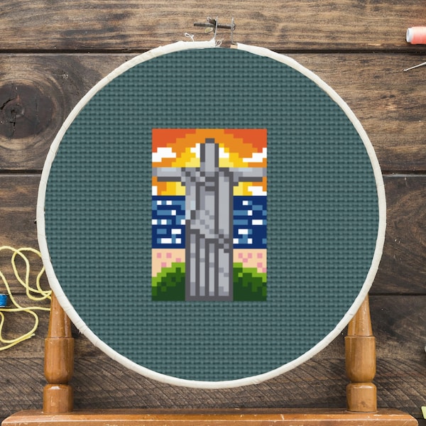 Christ the Redeemer Cross Stitch - Etsy