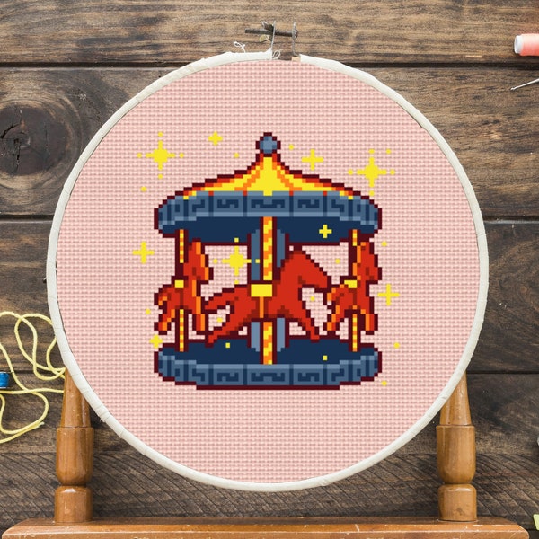 Carousel Cross Stitch Pattern - Etsy