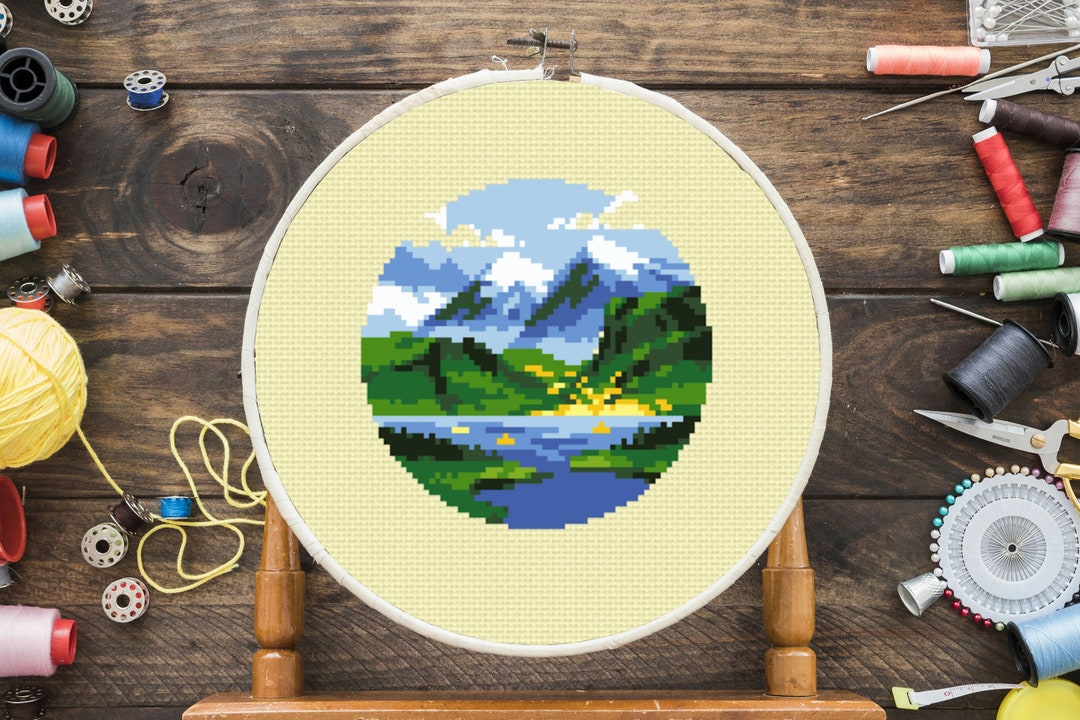 Mountain View Cross Stitch Pattern - Etsy