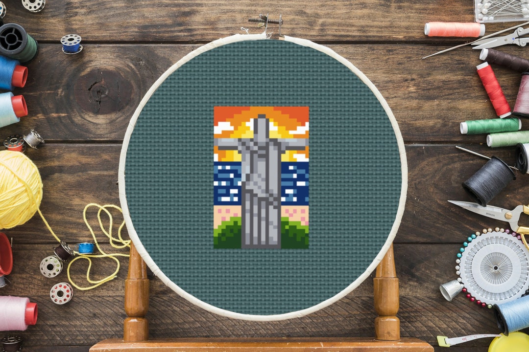 Mini Christ the Redeemer Cross Stitch Pattern - Etsy