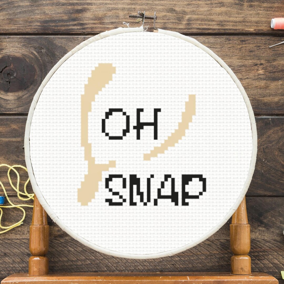 Oh Snap Wishbone Cross Stitch Pattern - Etsy