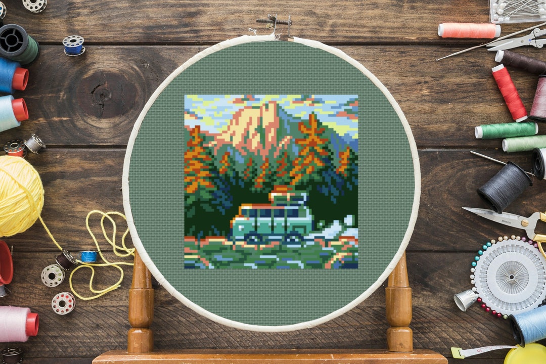Mountain Pit Stop Cross Stitch Pattern - Etsy