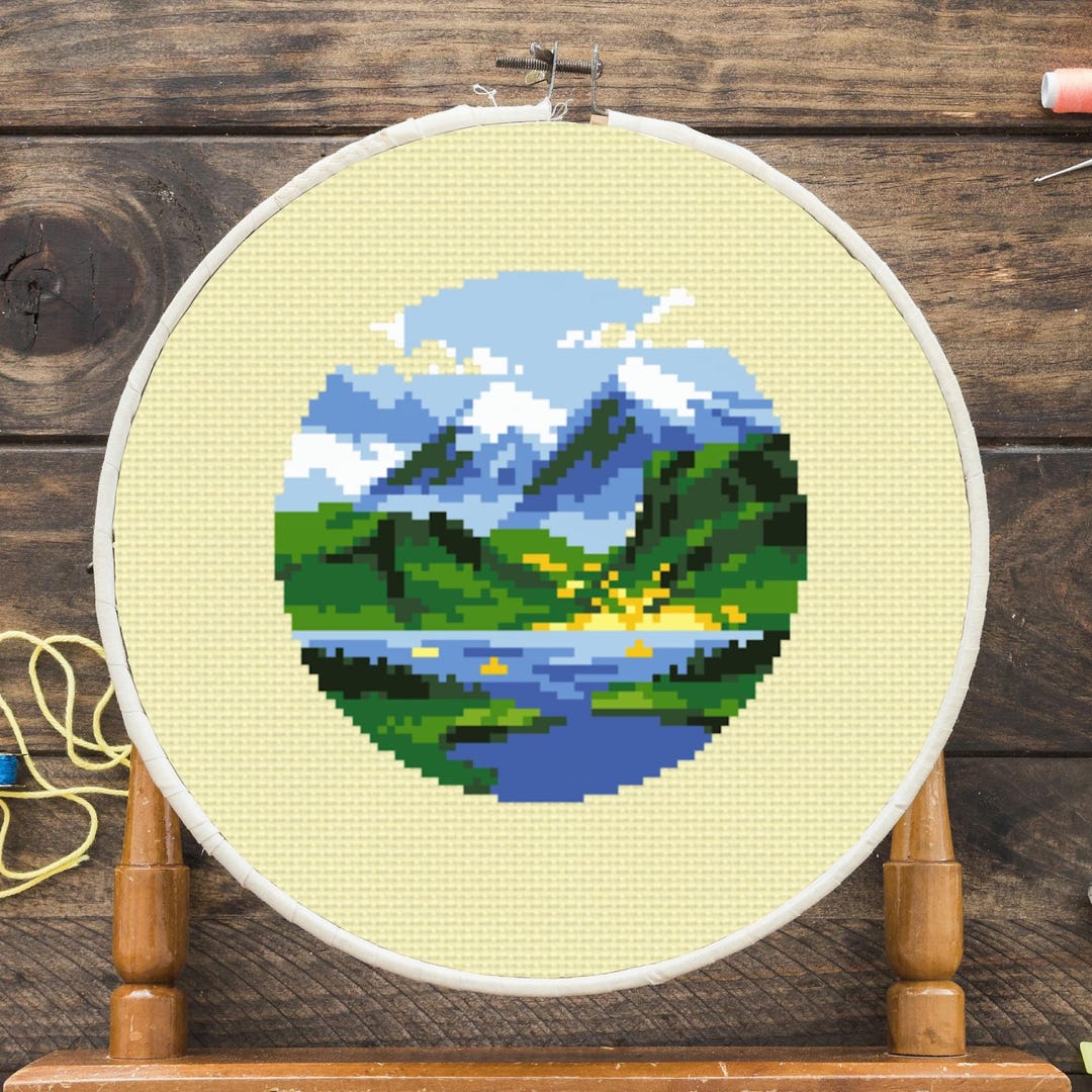 Mountain View Cross Stitch Pattern - Etsy