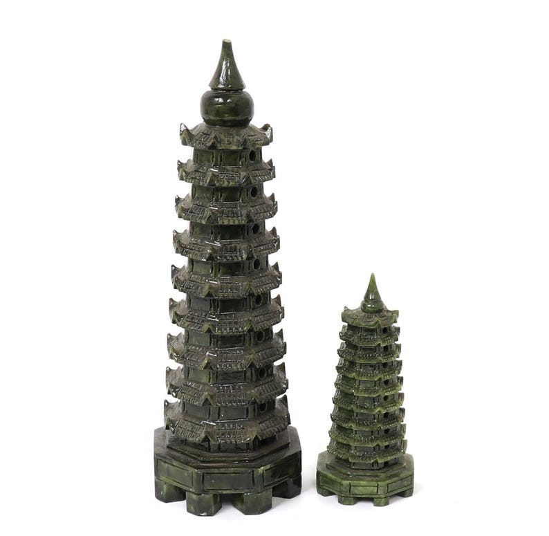Two Chinese Stone Nine Story Pagodas - Etsy