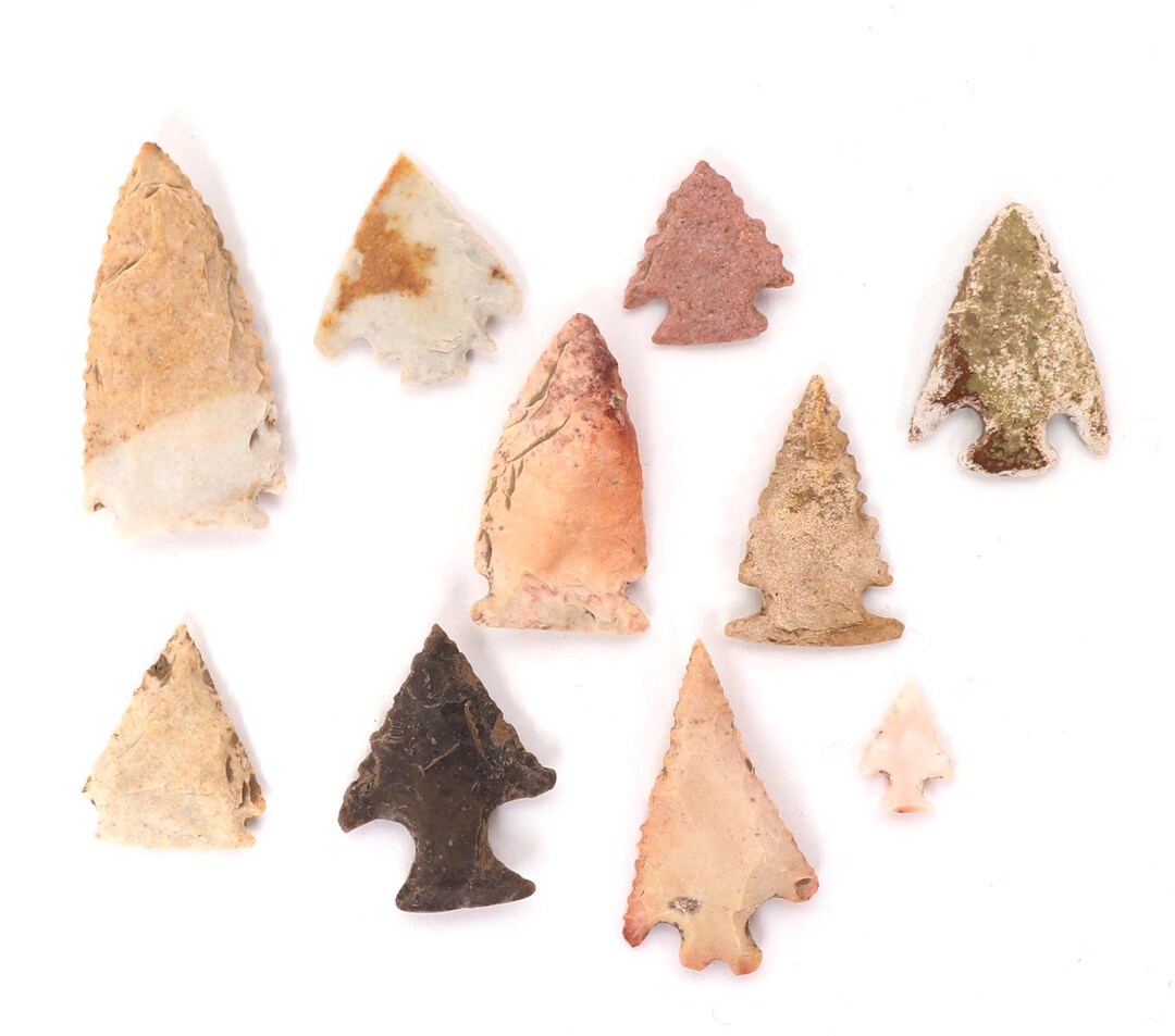 Ten Native American Arrowheads - Etsy