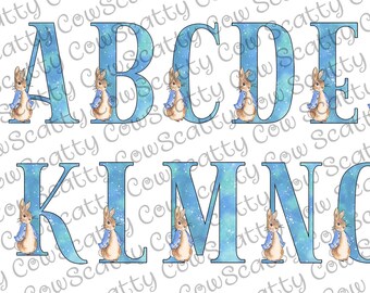 Peter Rabbit Alphabet Png - Etsy UK