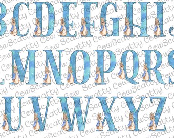 Peter Rabbit Alphabet Png - Etsy UK