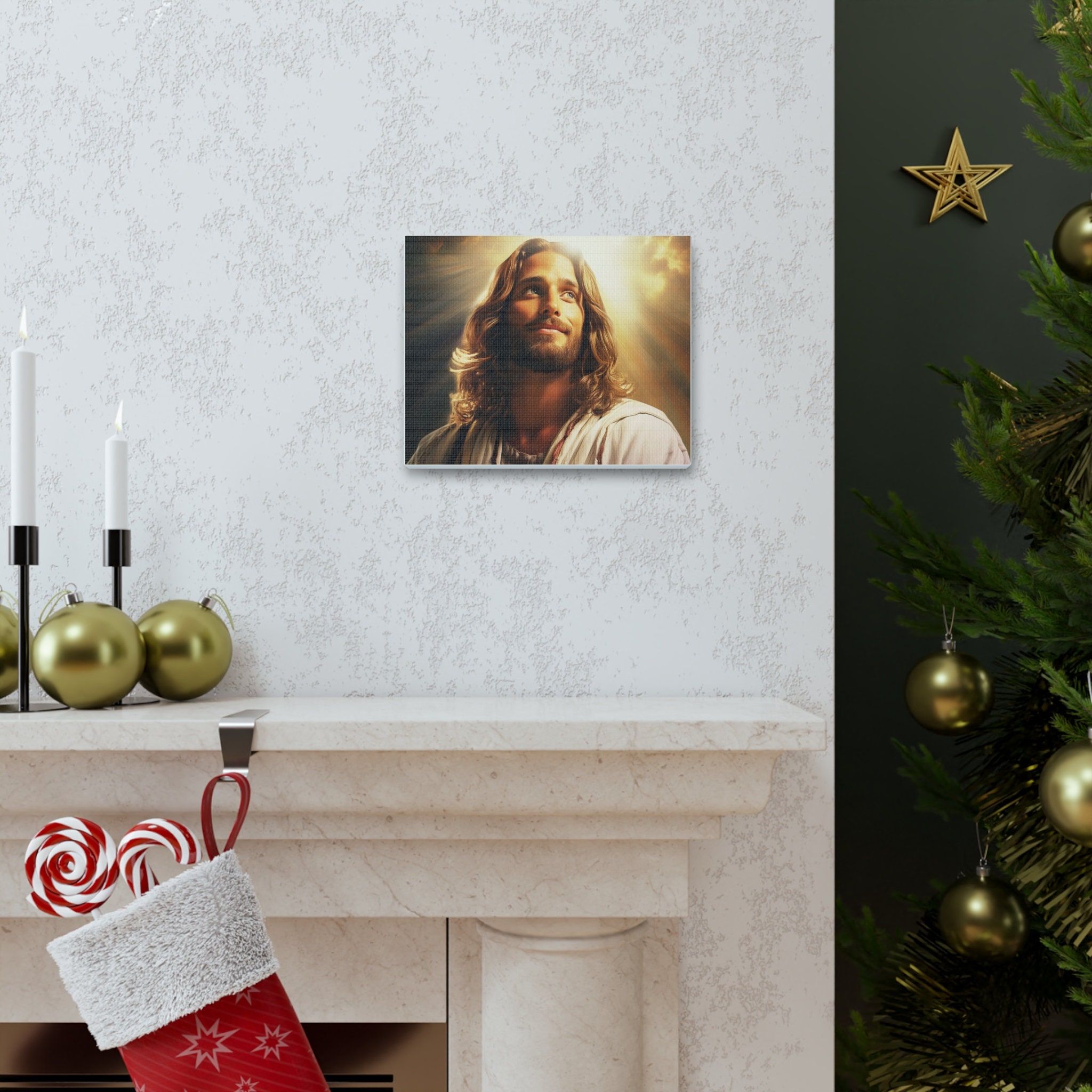 Jesus Art Canvas With Sunlight Blessed Canvas Prayer Photo Jesus Canvas ...