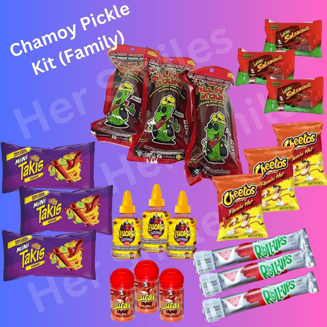 Family Chamoy Pickle Kit Hot Cheetos & Takis Package Trending Chamoy ...