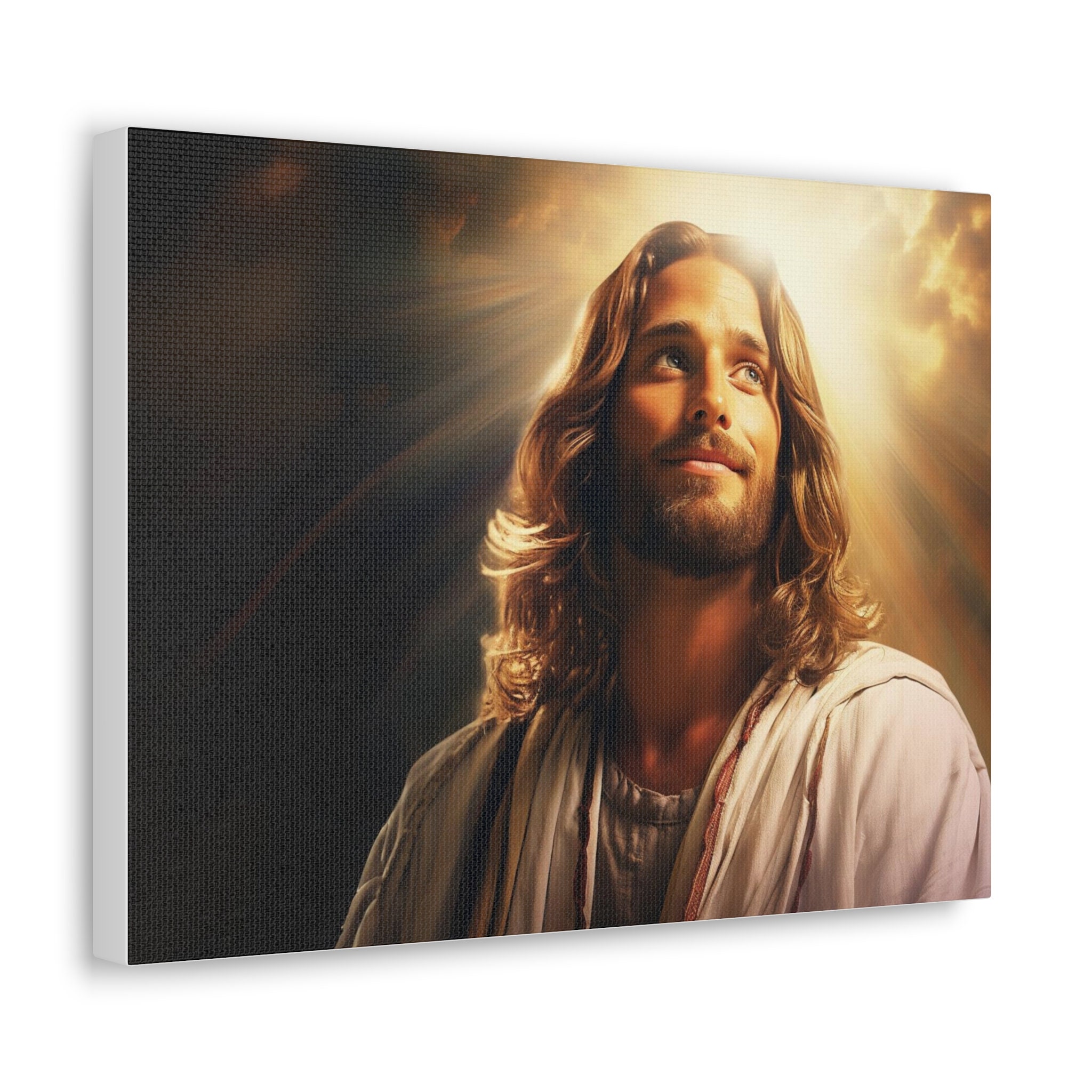 Jesus Art Canvas With Sunlight - Blessed Canvas - Prayer Photo - Jesus ...