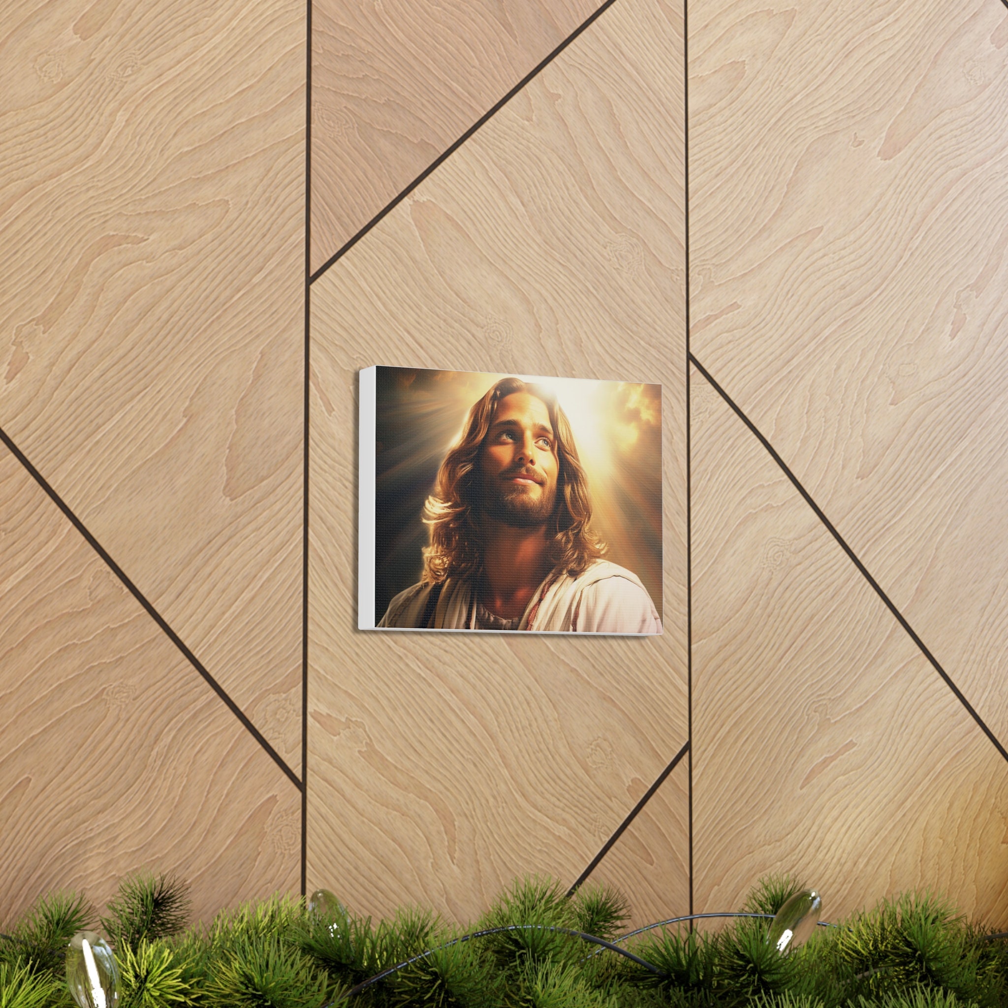 Jesus Art Canvas With Sunlight Blessed Canvas Prayer Photo Jesus Canvas ...