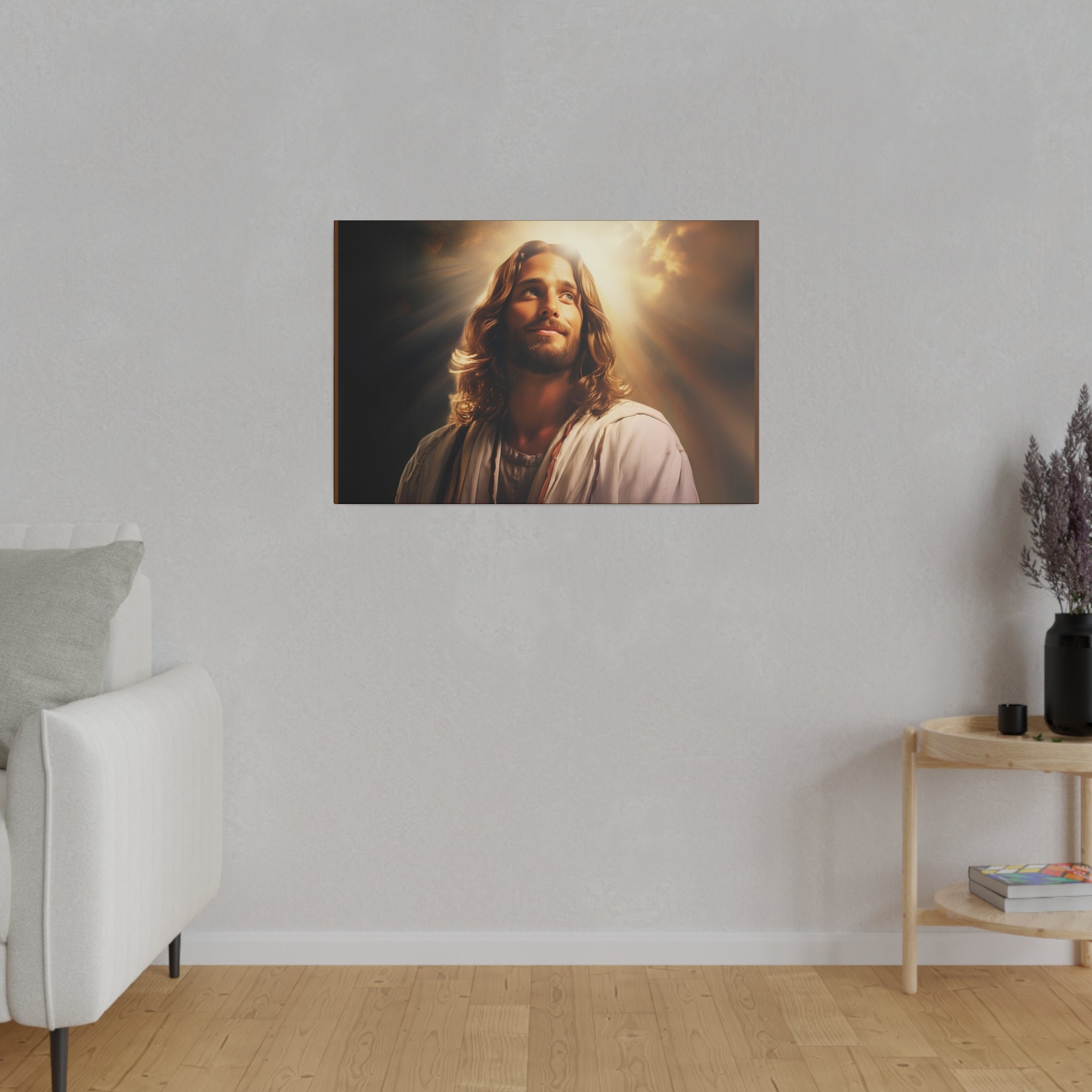 Jesus Art Canvas With Sunlight Blessed Canvas Prayer Photo Jesus Canvas ...