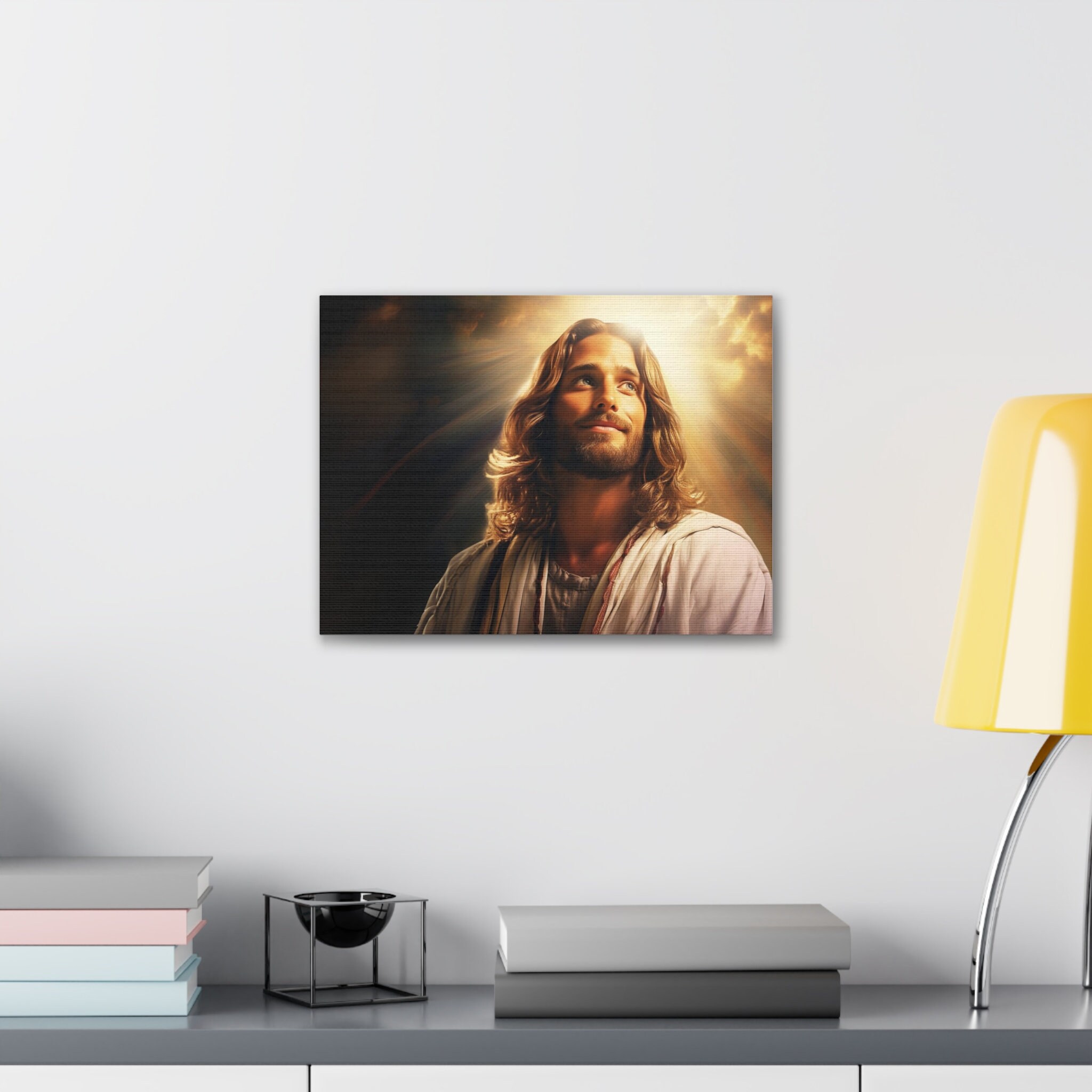 Jesus Art Canvas With Sunlight - Blessed Canvas - Prayer Photo - Jesus ...