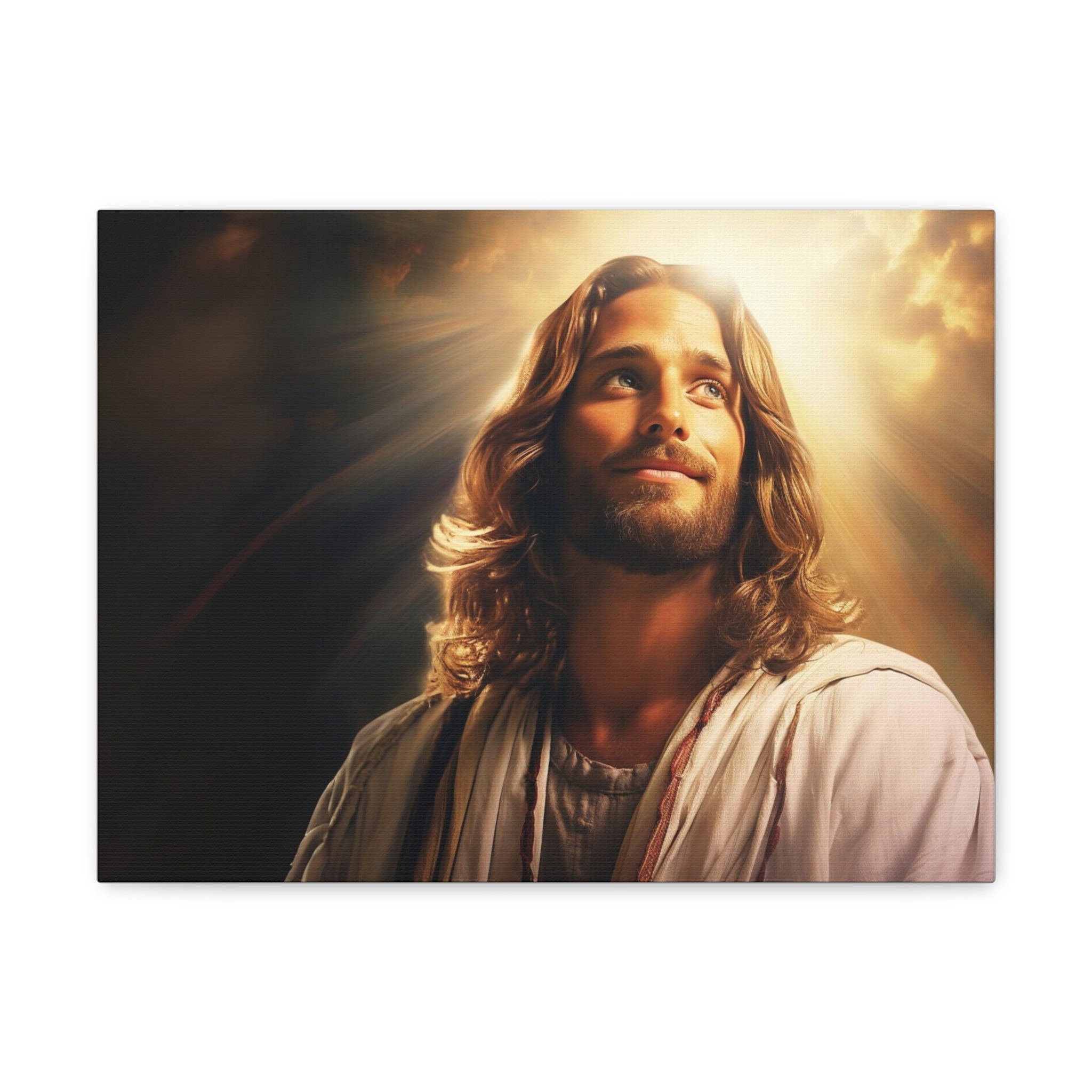 Jesus Art Canvas With Sunlight - Blessed Canvas - Prayer Photo - Jesus ...