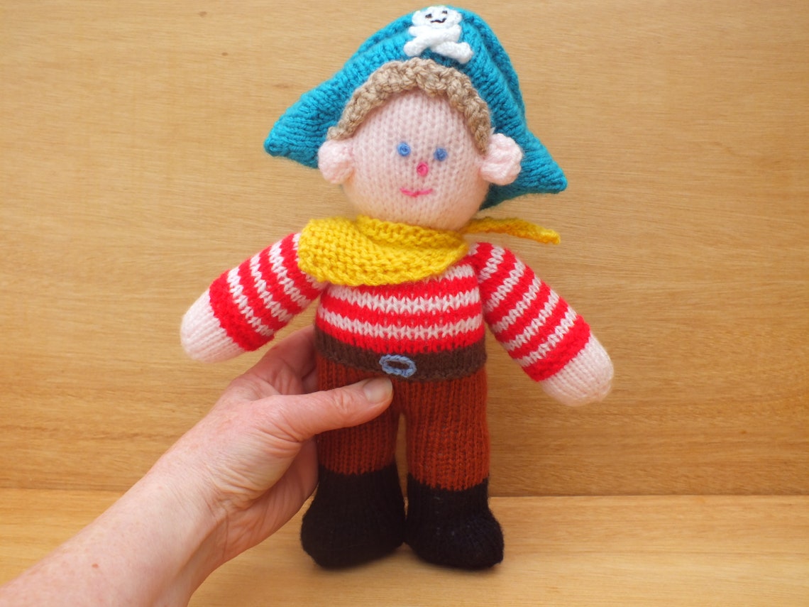 Hand Knitted Pirate, Stuffed Soft Nautical Toys, Boys Knitted Dolls, CE ...