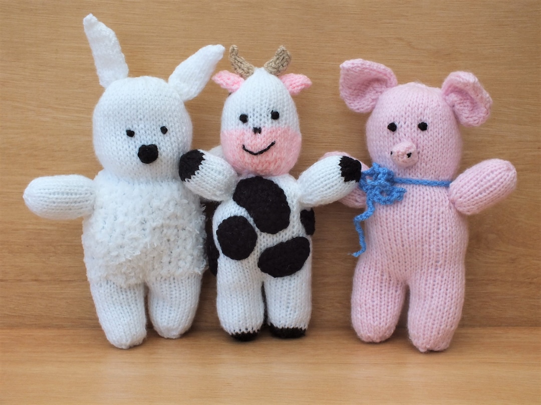 Hand Knitted Farm Animals Baby Gift Stuffed Small Soft Lamb - Etsy