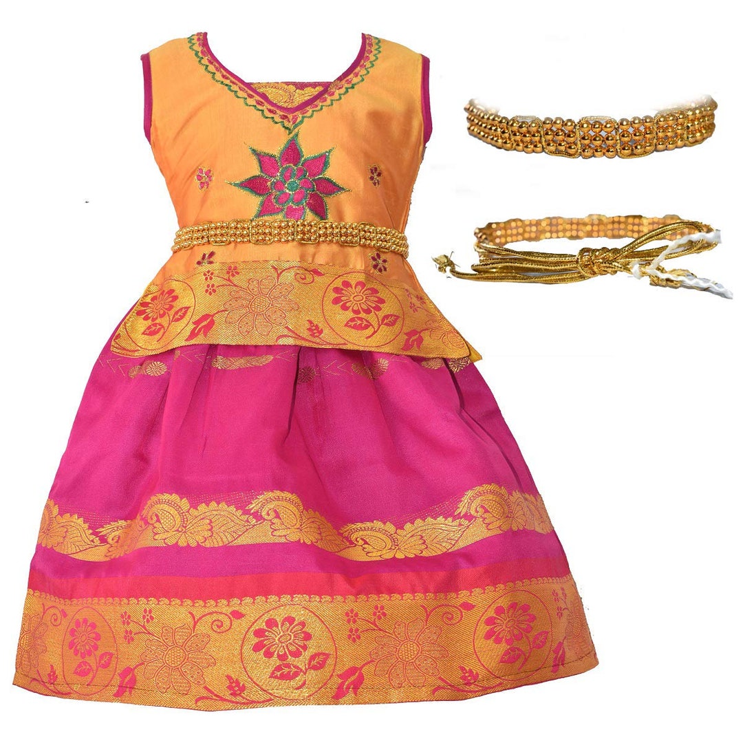 Pavadai for New Born Baby Kids Lehenga Indian Traditional - Etsy