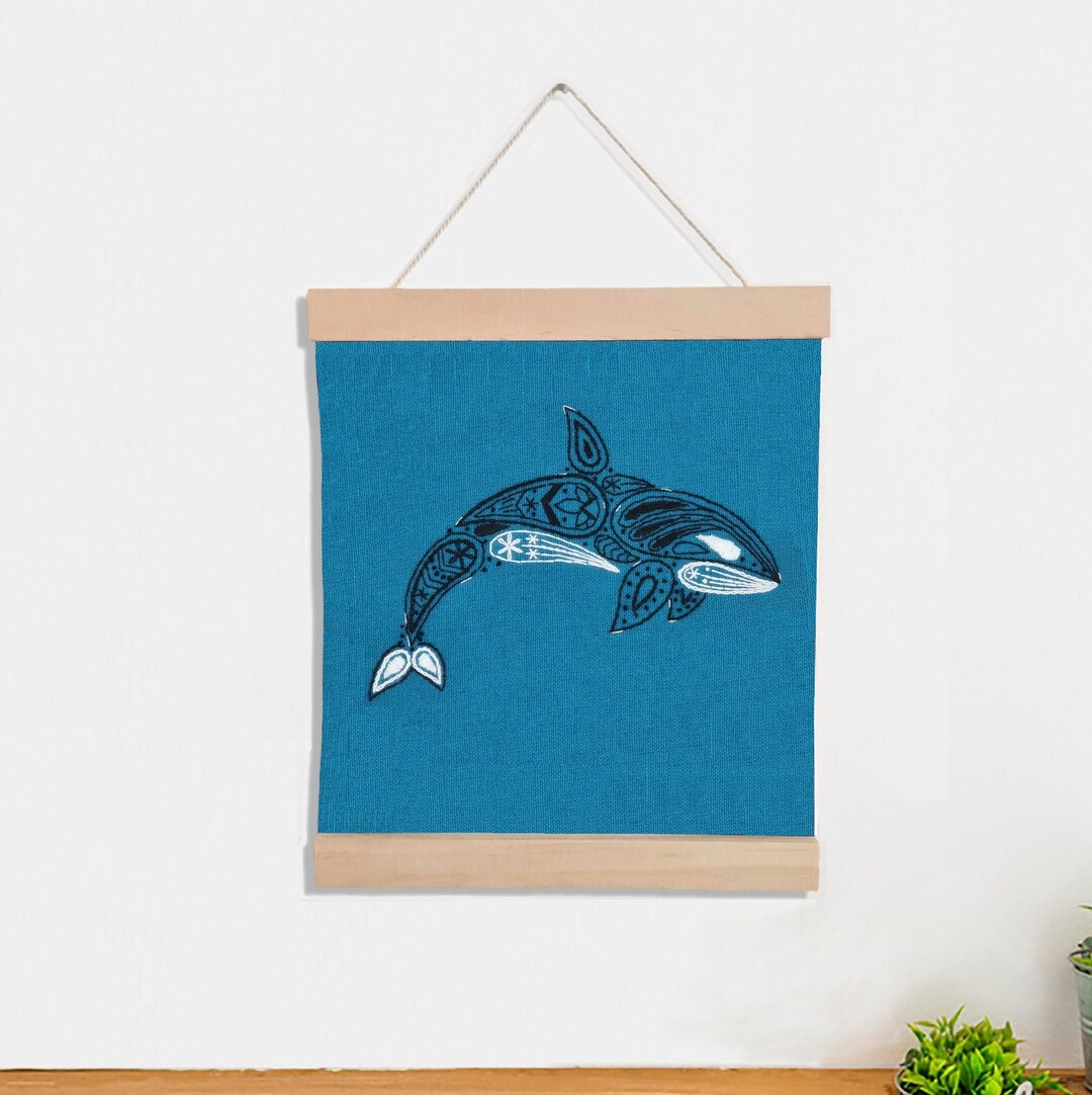 Orca Banner Embroidery Kit, Craft Kit for Beginners, Paisley Killer ...