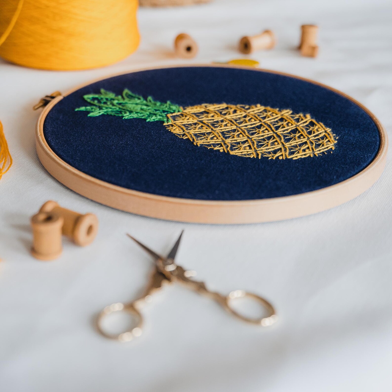 Pineapple Embroidery Pattern PDF for Beginners Embroidery Digital ...