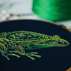 Frog Embroidery Pattern PDF for Beginners Embroidery Digital Download ...