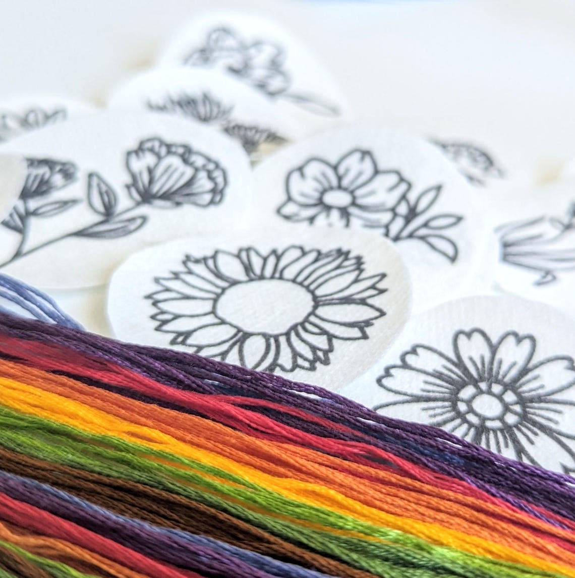 Customise Embroidery Kit for Beginner Stick and Stitch Kit Personalise ...
