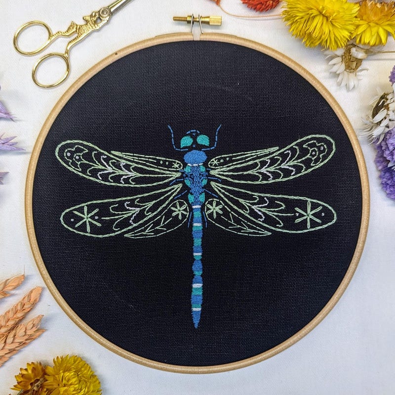Dragonfly Embroidery Kit - Etsy