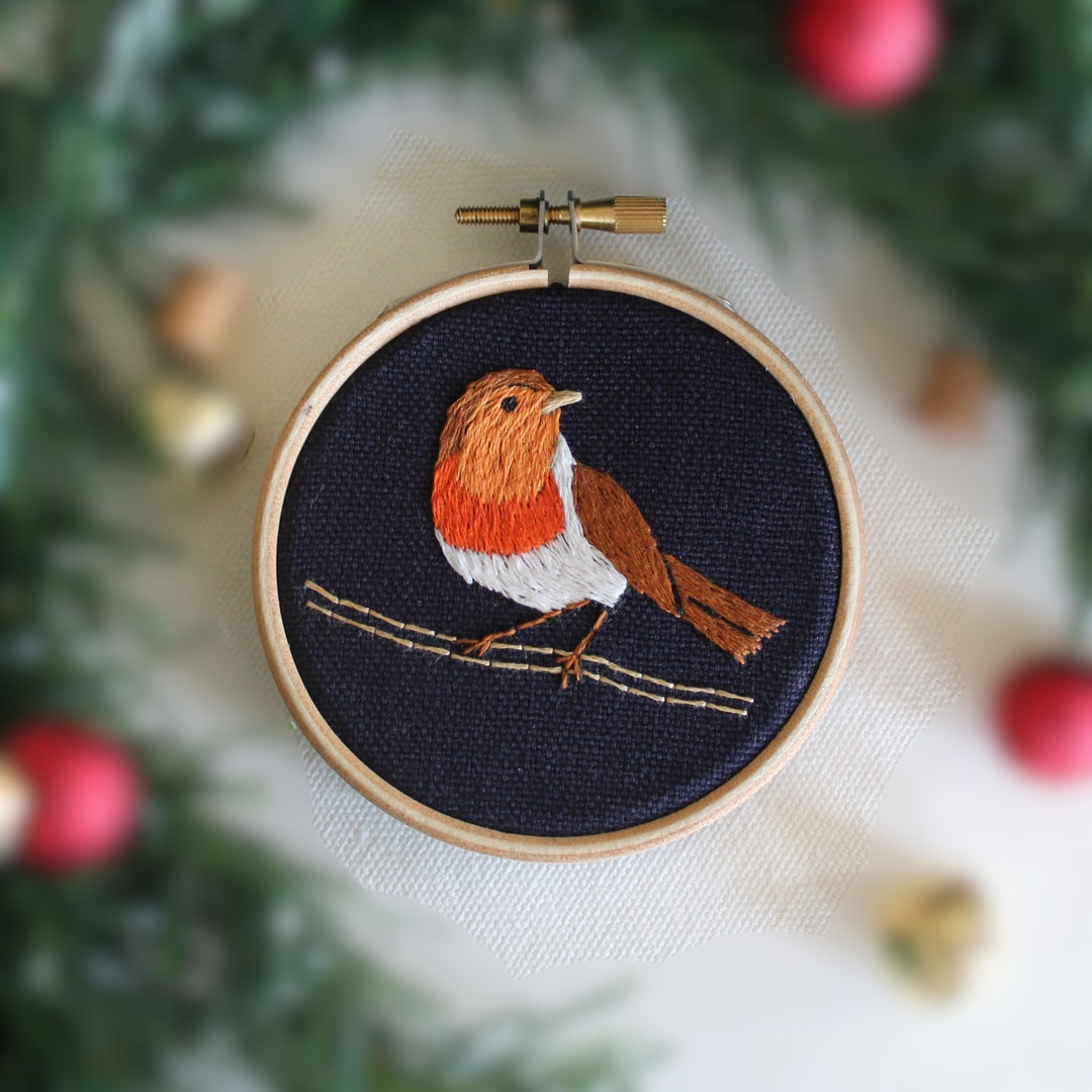Robin Mini Embroidery Kit for Beginner Embroidery Kit for Gift for ...