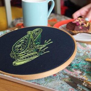 Frog Embroidery Pattern PDF for Beginners Embroidery Digital Download ...