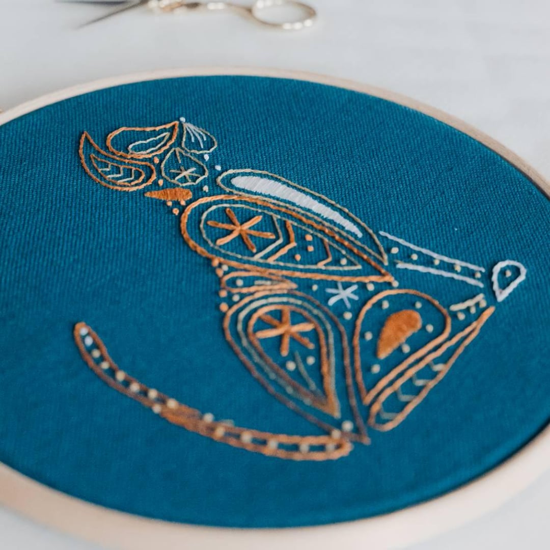 Cat Embroidery Pattern PDF for Beginners Embroidery Digital Download ...