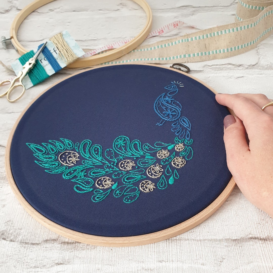 Peacock Embroidery Pattern PDF for Beginners Embroidery Digital ...