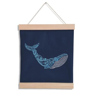 Whale Banner Embroidery Kit, Craft Kit for Beginners, Paisley Tapestry ...