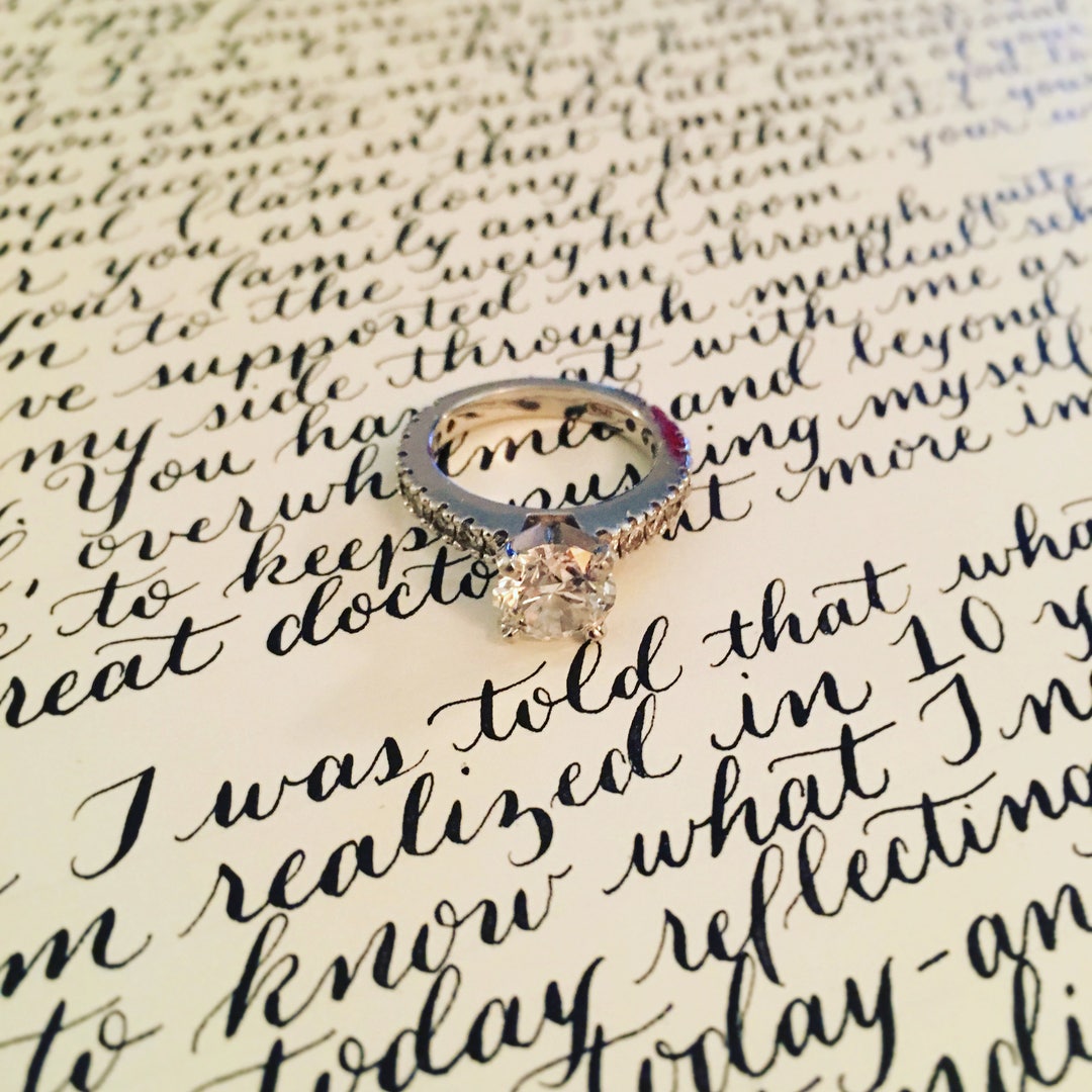 Custom Calligraphy Wedding Vows, Handwritten Wedding Vows, Anniversary ...