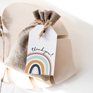Boho Rainbow Multi-pack Thank You Tag - Gift Tag - Party Favor ...
