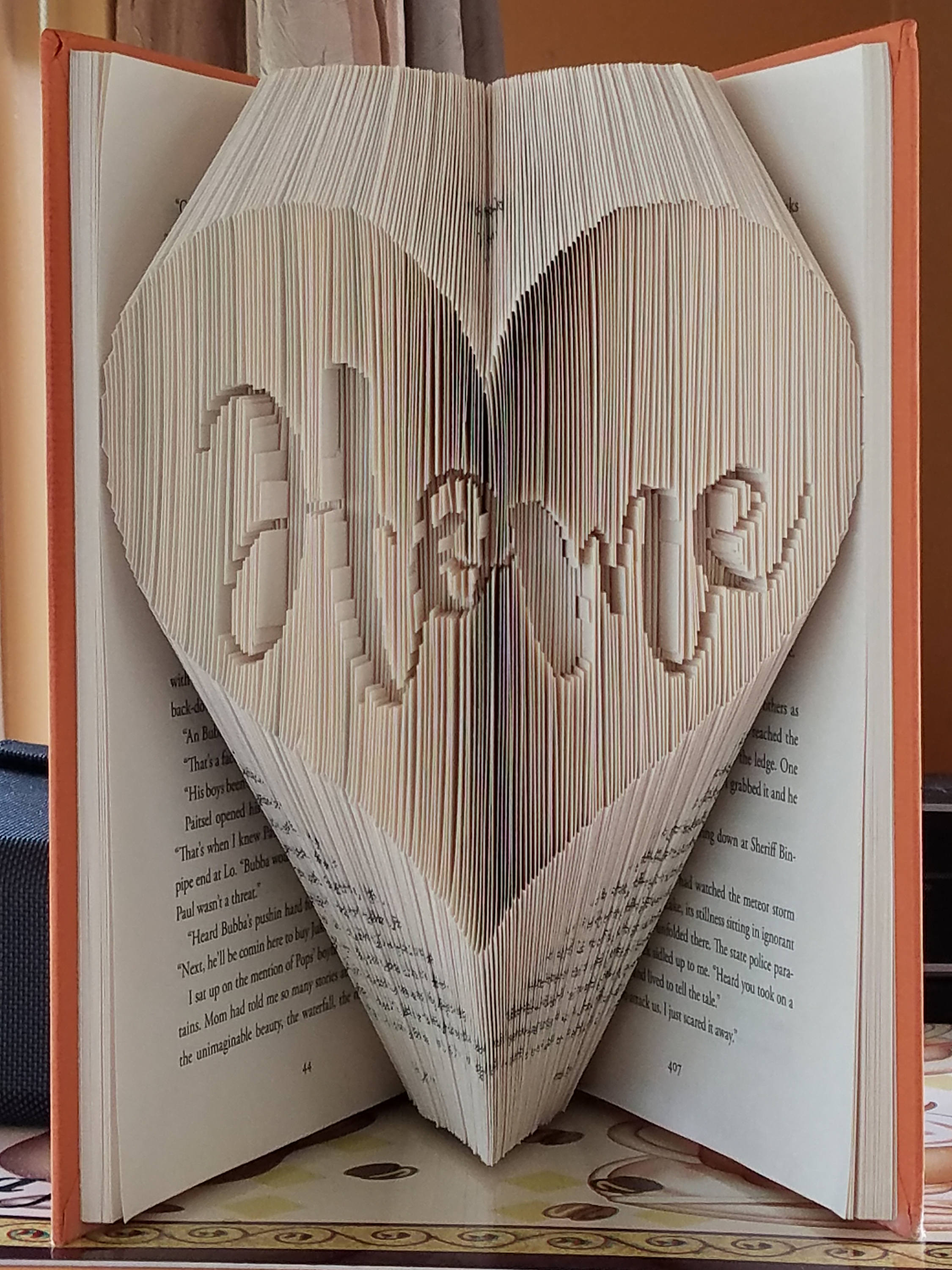 Folded Book Art Decor - "home" - Unique Housewarming or Wedding Gift ...