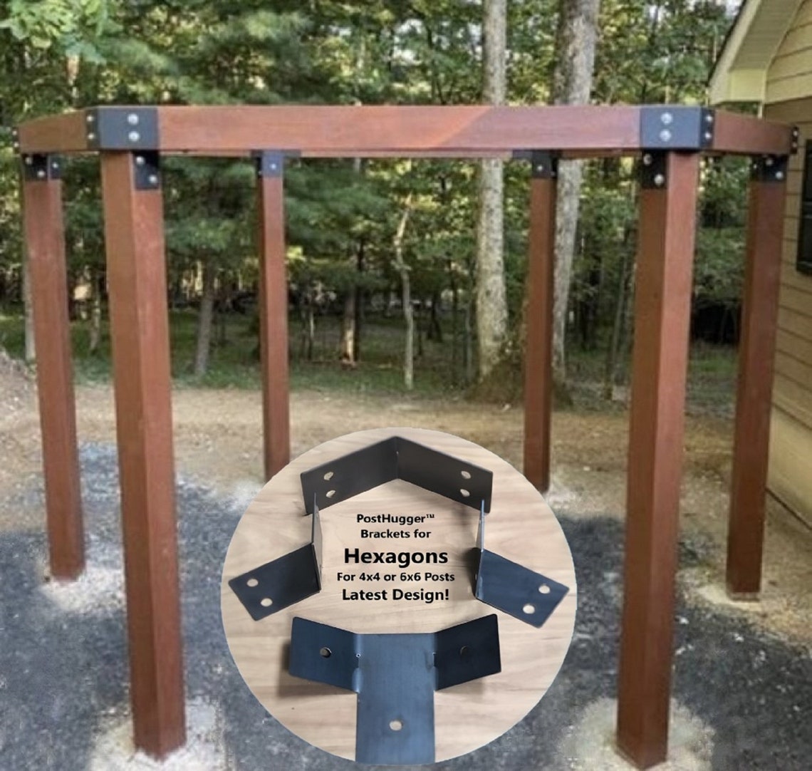 Posthugger™ 24 Pc 6x6 Hexagon Pergola Bracket Set for 6x6 - Etsy