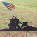 Actual Flag Iwo Jima Yard Art Memorial Day Marker Frame Thick Steel ...
