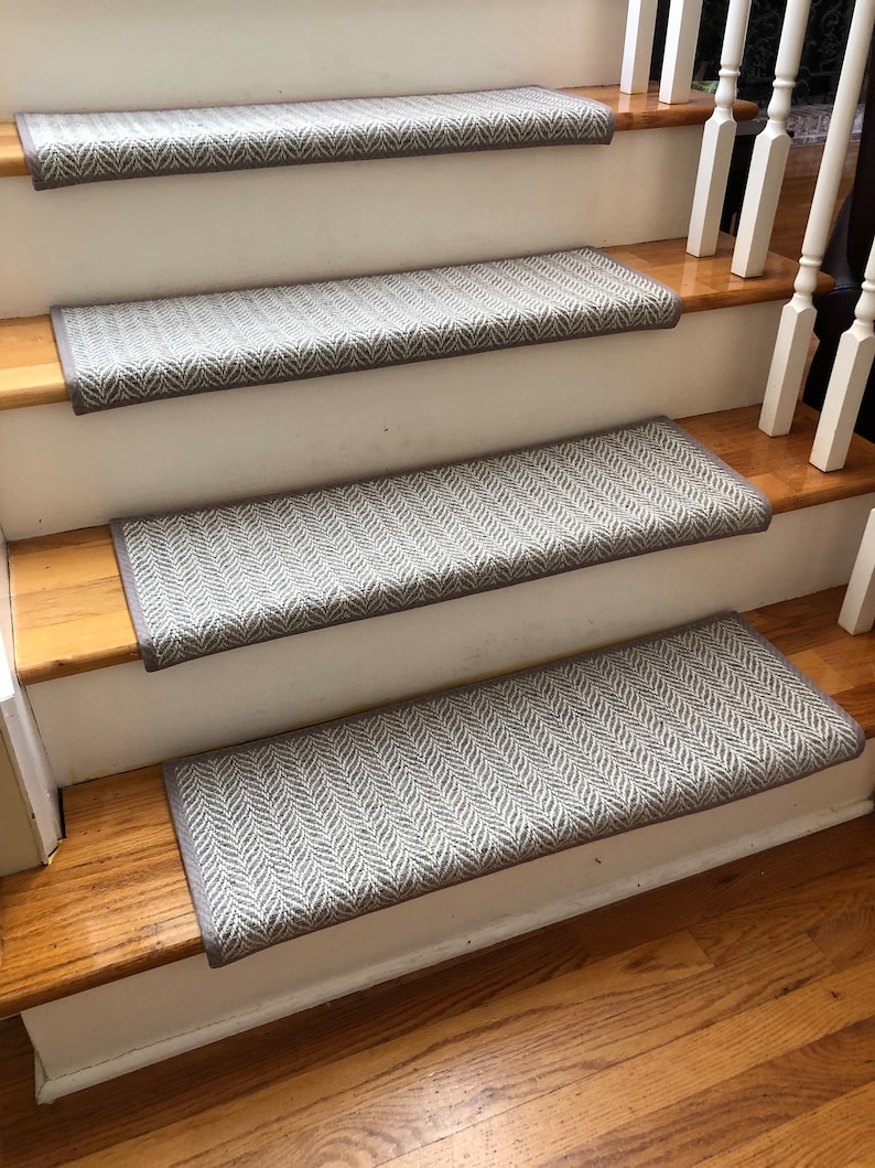 Island Wave Pewter True Bullnose® Padded Carpet Stair Tread (sold Each ...
