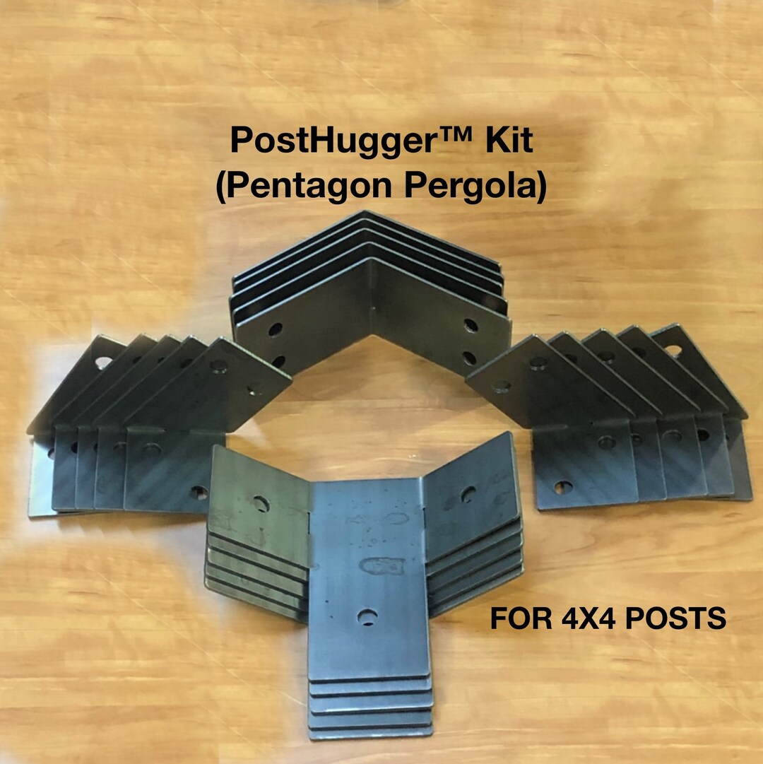 Posthugger™ 20pc Pentagon Pergola Bracket Set for 4x4 Posts | USA Made ...