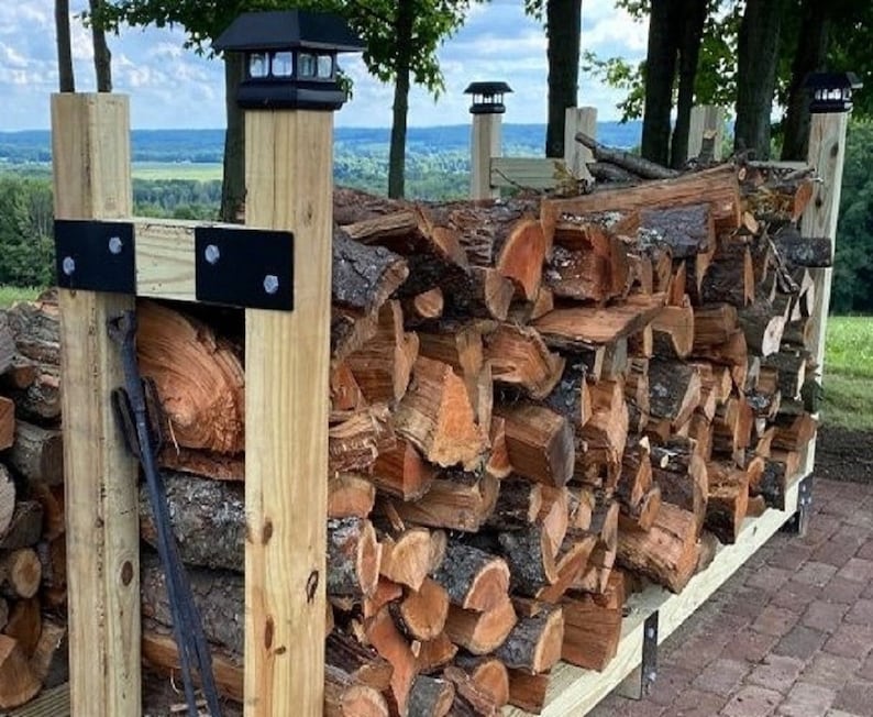 Posthugger™ 14 Pc Firewood Cradle Wood Log Rack Bracket Set for 4x4 (3. ...