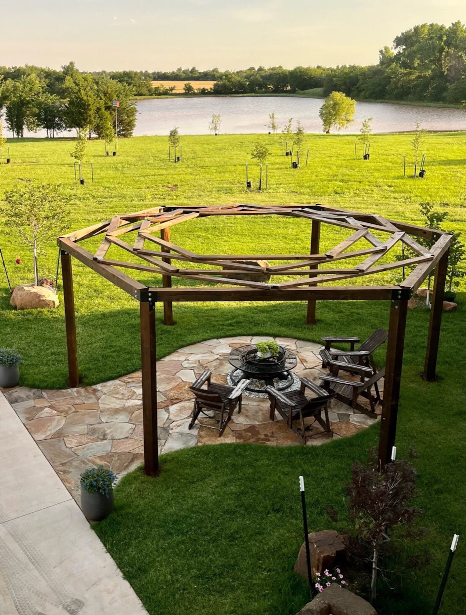 Posthugger™ 24 Pc 4x4 Hexagon Pergola Bracket Set| for 4x4 (3.5"x3.5 ...