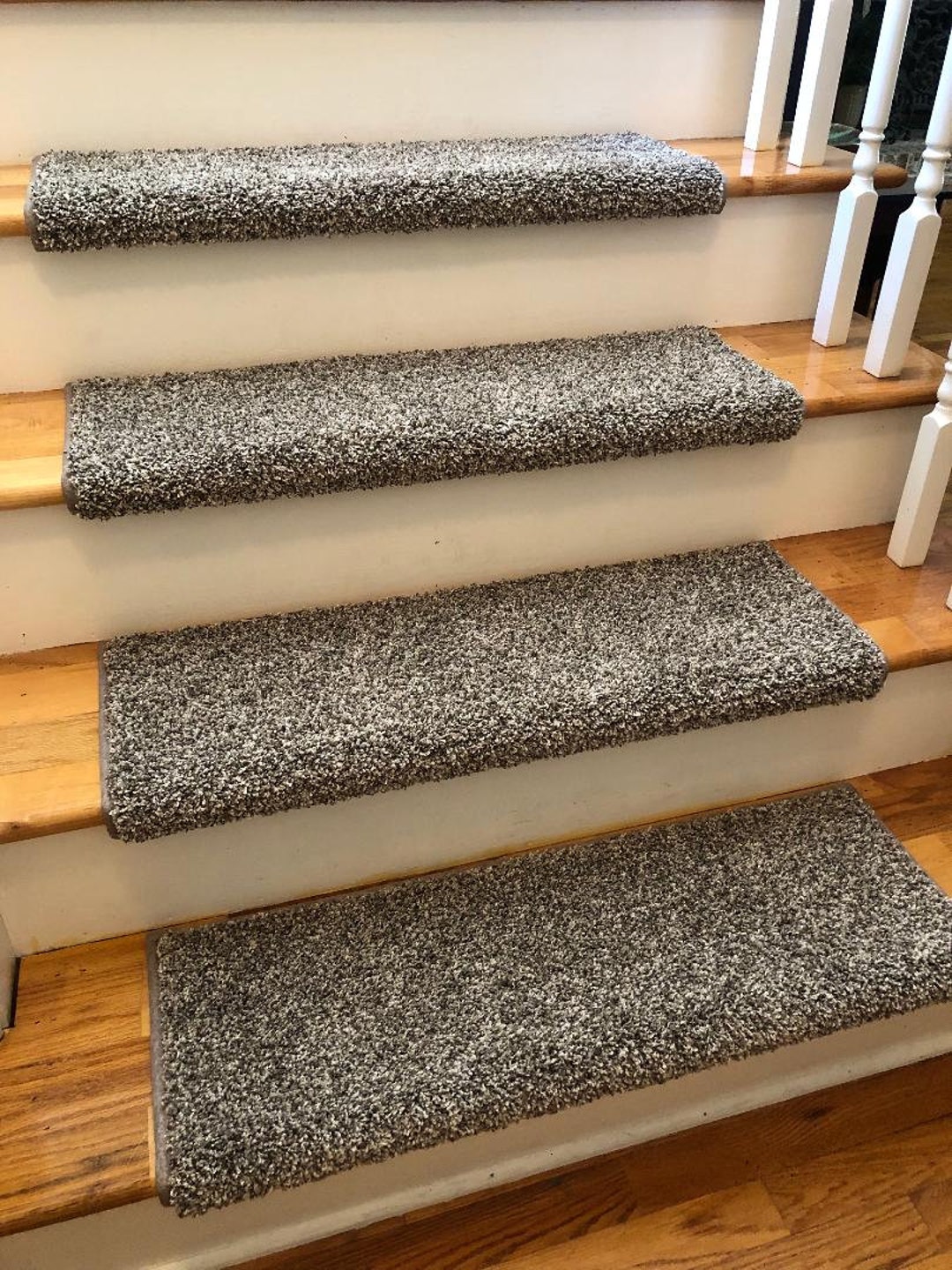 Ready to Ship! Dream on Buff True Bullnose® Padded Carpet Stair Treads ...