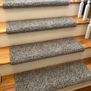 Ready to Ship! Dream on Buff True Bullnose® Padded Carpet Stair Treads ...
