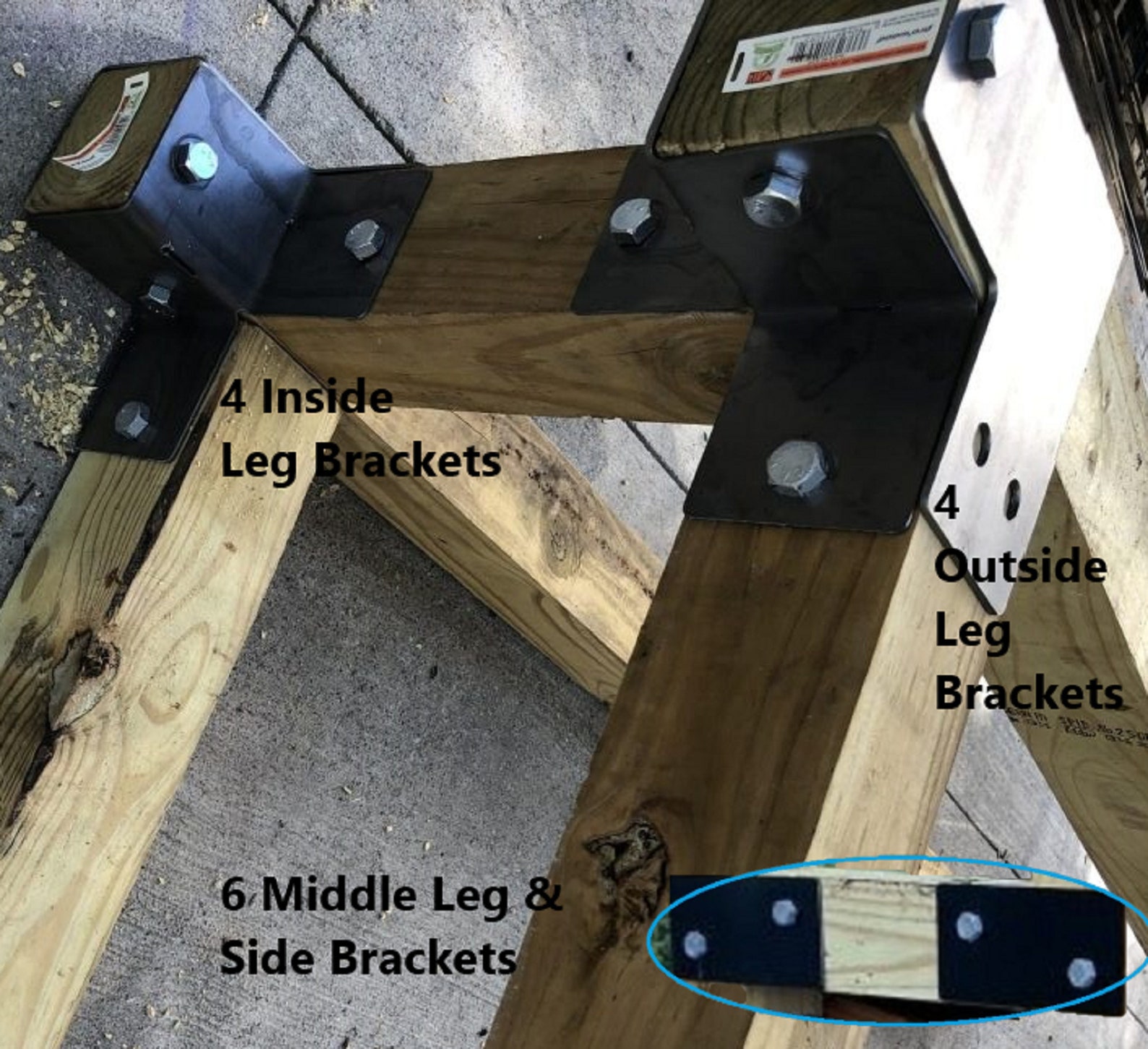 Posthugger™ 14 Pc Firewood Cradle Wood Log Rack Bracket Set for 4x4 (3. ...