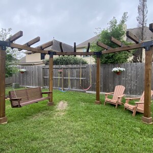 Posthugger™ 24 Pc 6x6 Hexagon Pergola Bracket Set for 6x6 5.5x5.5 Posts ...
