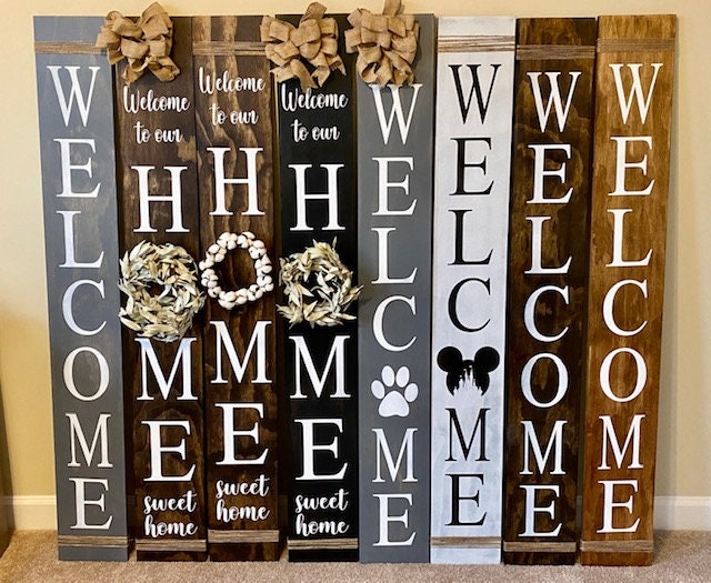 Front Porch Welcome Sign 5 foot welcome sign 4 foot | Etsy