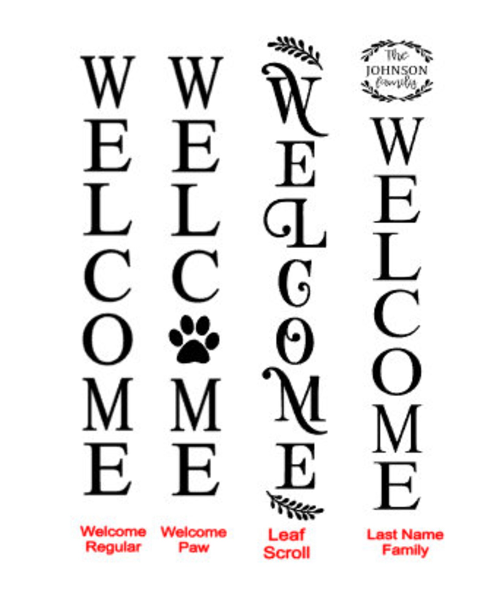 4 Foot Front Porch Welcome Signs! - 4 Foot Welcome Sign - Rustic Porch ...