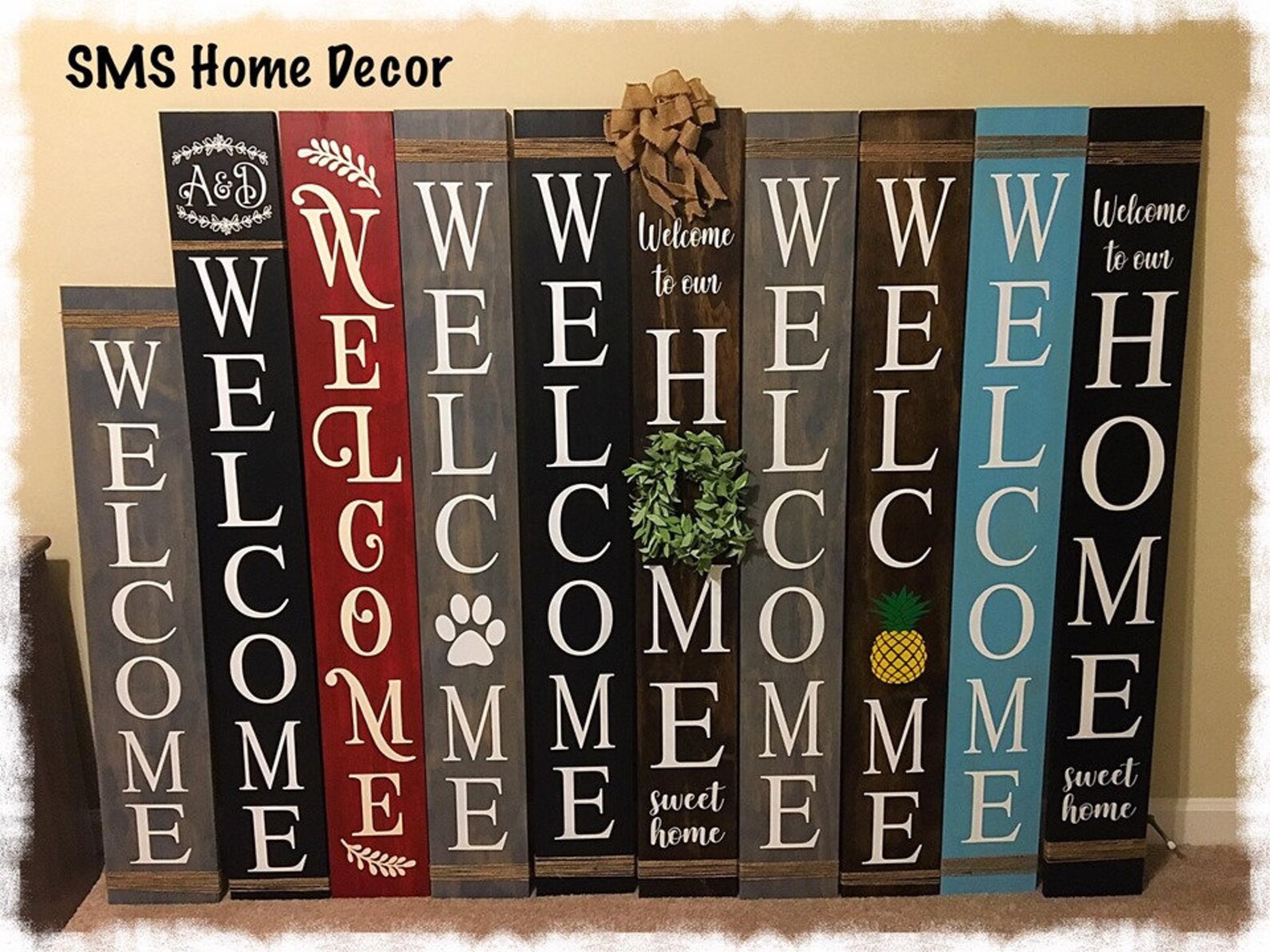 Front Porch Welcome Sign 5 Foot Welcome Sign 4 Foot | Etsy
