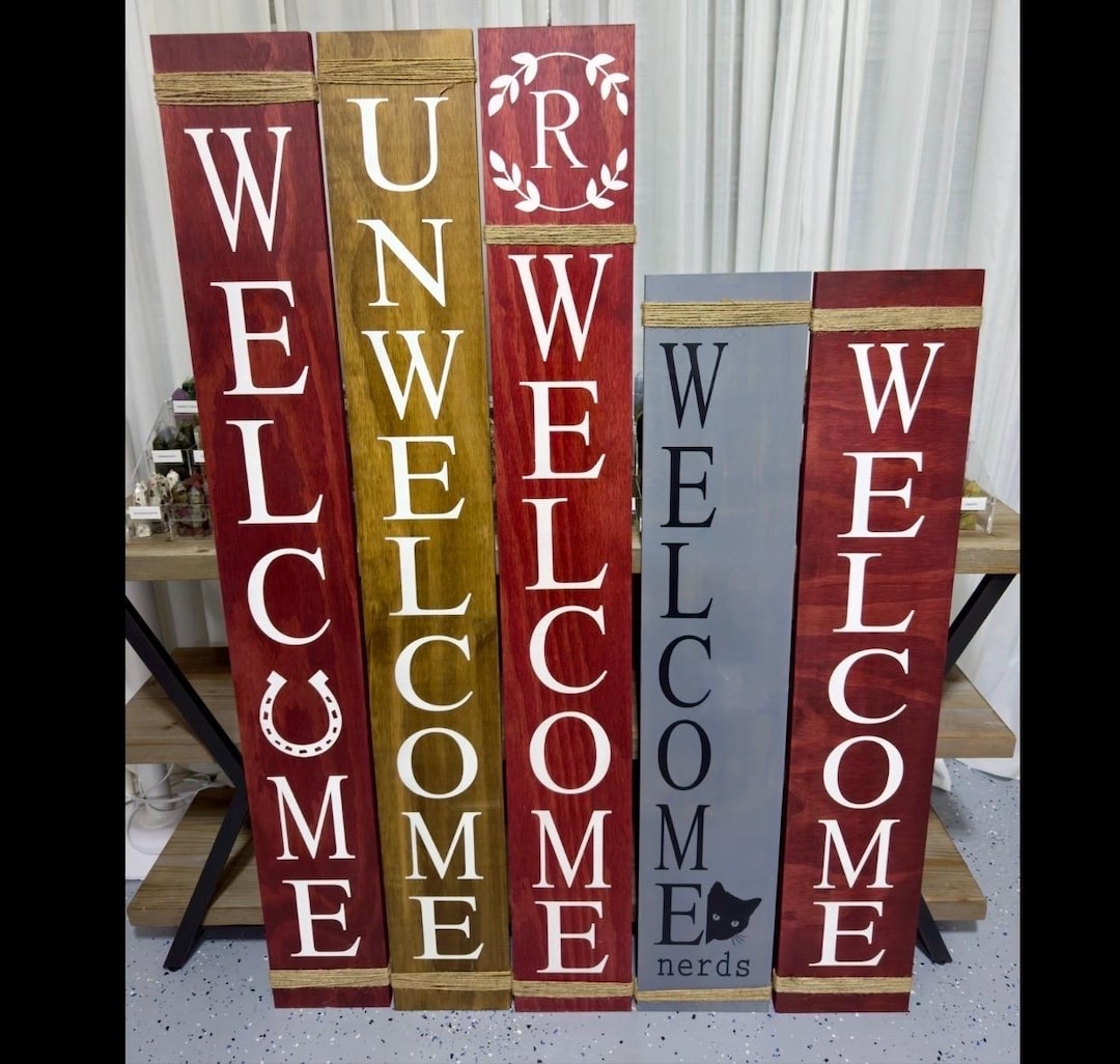 Front Porch Welcome Sign - 4 Foot Welcome Sign - 5 Foot Welcome Sign ...