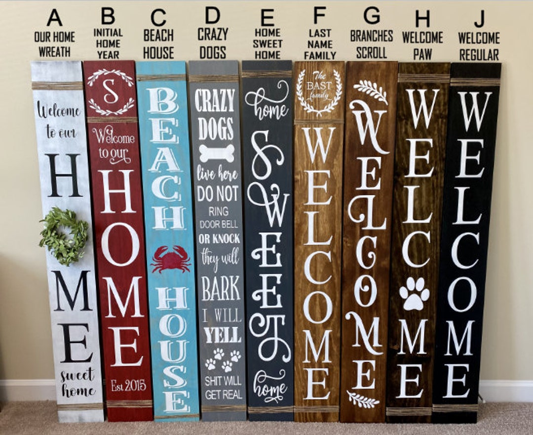 Front Porch Welcome Sign 5 Foot Welcome Sign Crazy Dogs Sign Beach ...